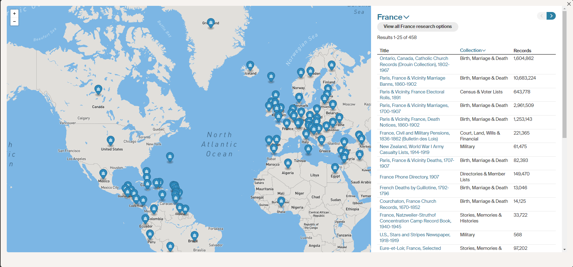 Global Records from AncestryLibrary – eLibrary Backstage